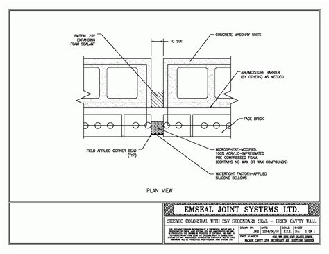 Expansion Joint Cad Details Library Dwg And Dwf Cad Files For Emseal