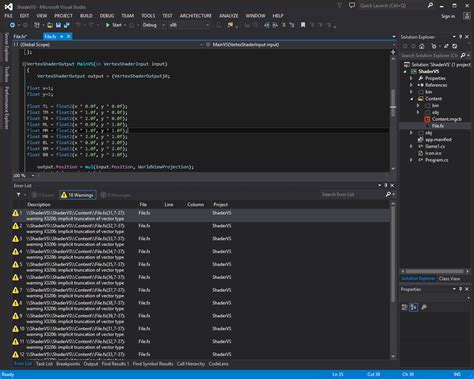 Shader Interaction With Visual Studio Community MonoGame
