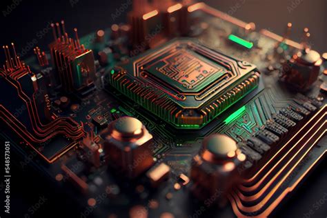 Central Computer Processors CPU Concept Motherboard Digital Chip Technology Science Background
