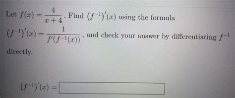 Solved Let F X Find F X Using The Formula Chegg Com