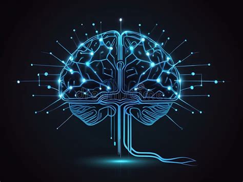 Illuminated Brain Neural Network Connections Depicted Stock Illustration Illustration Of