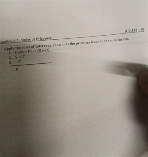 solved estion 7 rules of inference apply the rules of