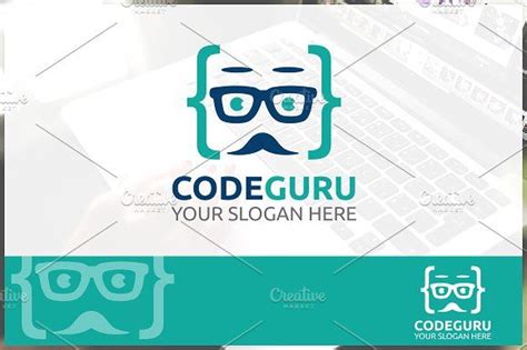 Code Guru Logo Template Logo Templates Cool Logo Business Card Logo