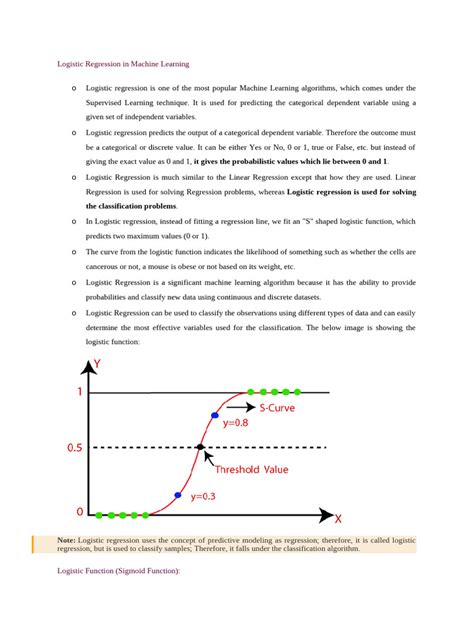 Logistic Regression In Machine Learning Pdf Logistic Regression