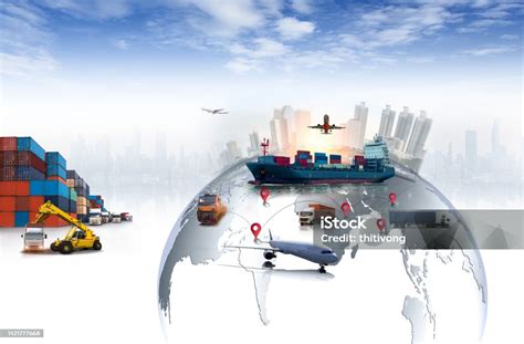 비즈니스 물류 개념 항공 화물 운송 철도 운송 및 해상 운송 전세계 온라인 상품 주문에 대 한 컨테이너 화물 열차의 글로벌 비즈니스 0명에 대한 스톡 사진 및 기타 이미지