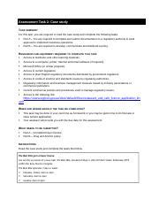 Docx Assessment Task Case Study TASK SUMMARY For This Task You Are Required To Read The