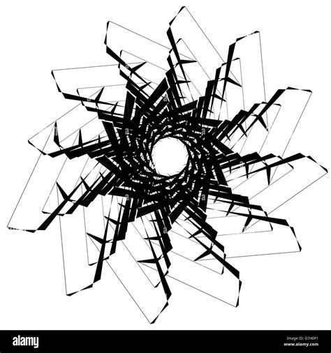 Circular Geometric Element Rotating Shapes Forms Abstract Illustration Stock Vector Image