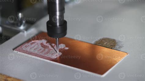 Machine With Numerical Control Cnc Carries Out Milling Of Printed
