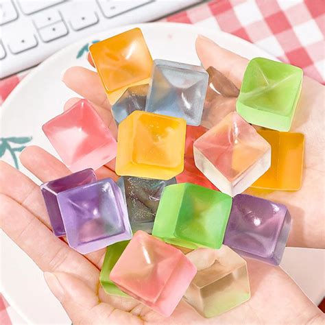 Jual 1 6pcs Squishy Ice Cube Fidget Toy Stress Ball Squeeze Juguetes Divertidos Party Favors For