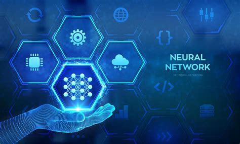 Neural Network Icon In Wireframe Hand Ai Artificial Intelligence