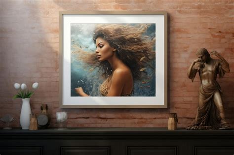 Capturar Y Mostrar Sus Huellas Con El Marco Flotante Ar32 Foto Premium