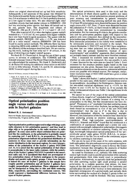 Pdf Optical Polarization Position Angle Versus Radio Structure Axis