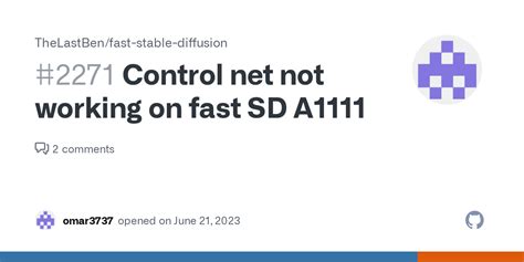 control net not working on fast sd a1111 · issue 2271 · thelastben