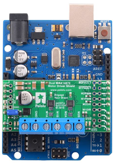 escudo de driver de motor duplo max14870 para arduino opencircuit