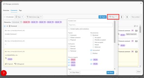 Manage Comments Dashboard Iso Helpdesk Knowledge Base