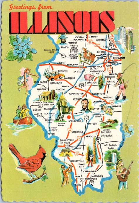 Illinois Tourist Attractions Map