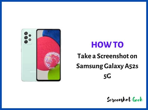How To Take A Screenshot On Samsung Galaxy A52s 5G 5 Easy Methods