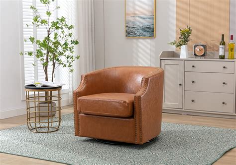 Swivel Glider Armchair For Living Room Bedroom Reading Mid