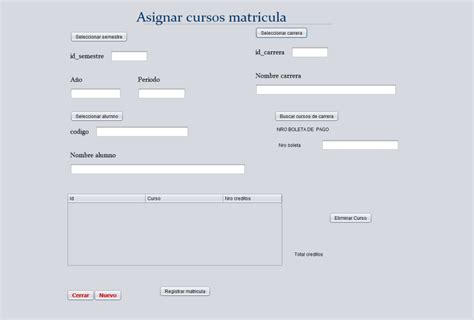 sistema de matriculas y notas de universidad en java mysql compra código fuente de sistemas en
