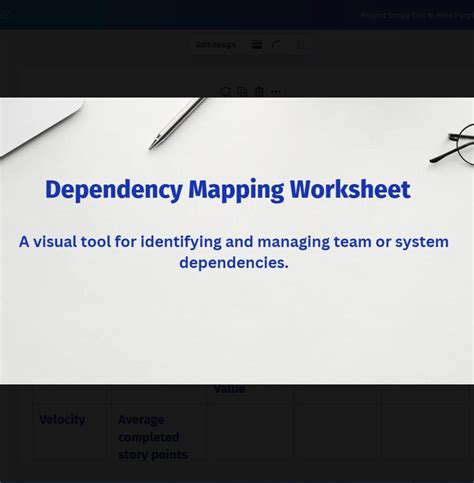 Dependency Mapping Worksheet Etsy