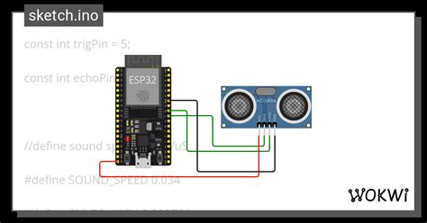Ex 4 Ultrasonic Sensor Simulation Wokwi Esp32 Stm32 Arduino Simulator