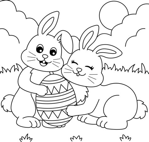 Conejo De Pascua Para Colorear