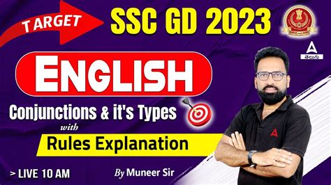 Ssc Gd English Classes In Telugu Conjunctions And Its Types