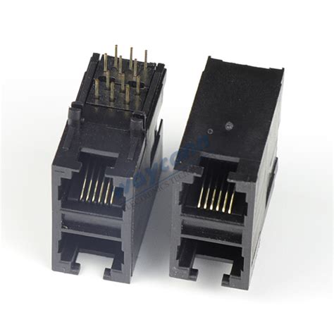 Stacked Rj11 2x1 Pcb Socket Connector Wayconn Electronics