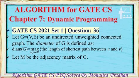 Gate Cs 2021 Set 1 Q36let Gve Be An Undirected Unweighted Connected Graph The Diameter