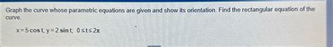 Solved Graph The Curve Whose Parametric Equations Are Given