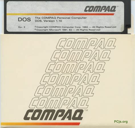 COMPAQ MS DOS PCjs Machines