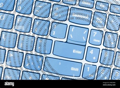 Laptop Keyboard Top View With Concentric Circles Formed By A Binary