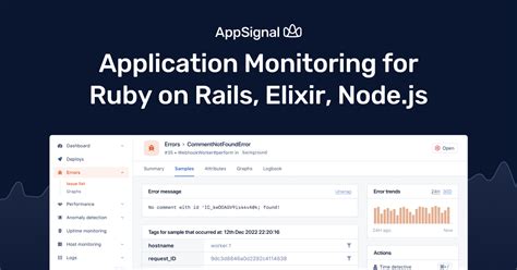 application monitoring for ruby on rails elixir node js and python