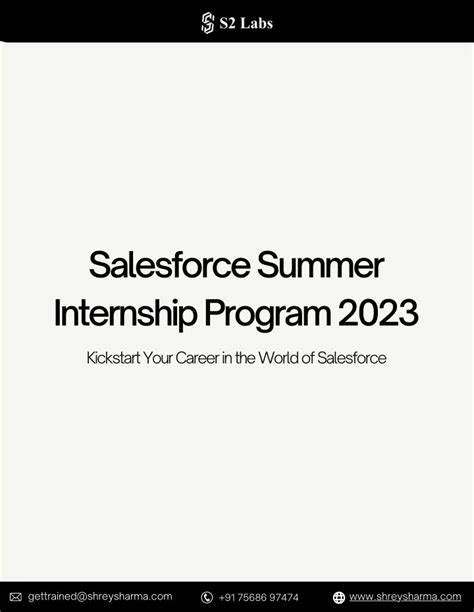 Ppt Salesforce Summer Internship Program 2023 Powerpoint Presentation