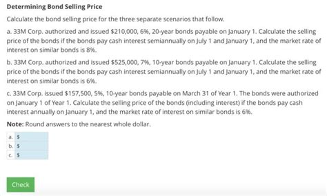 Solved Determining Bond Selling Price Calculate The Bond Chegg Com
