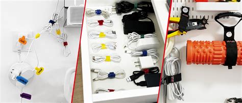 3 Pcs Extension Cord Holder Organizer 16 Hook And Loop