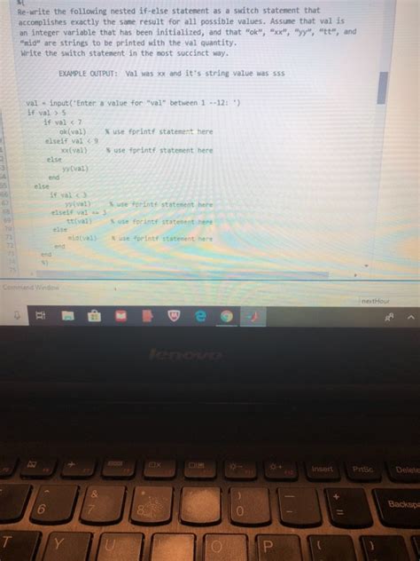 Solved Re Write The Following Nested If Else Statement As A