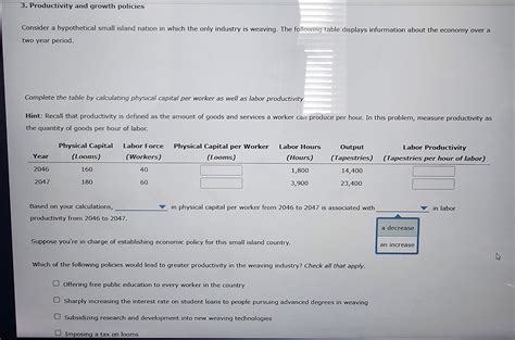 Solved Productivity and growth policiesConsider a | Chegg.com