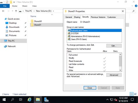 Windows Server 2019 File Server Set File Sharing Advanced Server World