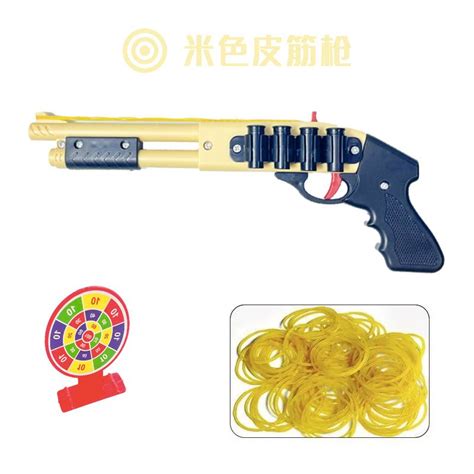 ₩11760에서 고무 밴드 건 미니 이중 배럴 매뉴얼 장난감 총 사격 소총 장난감 장난감 장난감 장난감 장난감 소년 생일 선물 야외 게임 Dhgate