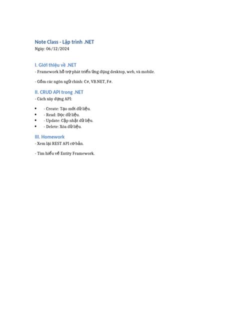 Note Class Lap Trinh Net Pdf