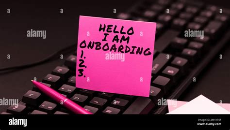 Conceptual Display Hello I Am Onboarding Concept Meaning Action