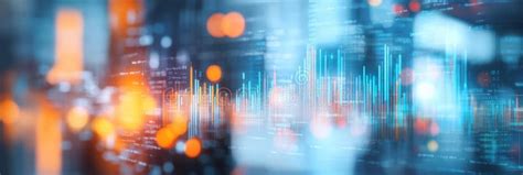 Abstract Digital Technology Background Featuring Diverse Data Visualizations And Graphics Stock