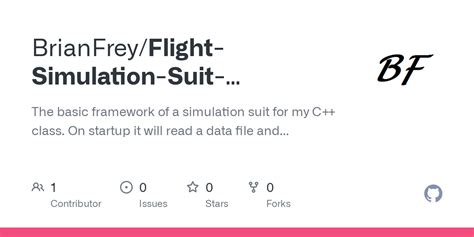 GitHub BrianFrey Flight Simulation Suit Framework The Basic Framework Of A Simulation Suit