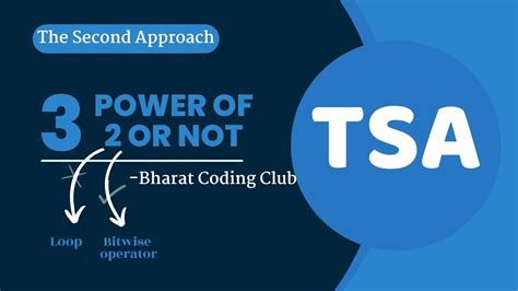 Check If A Number Is Power Of 2 Or Not Bitwise And Log Function Tsa