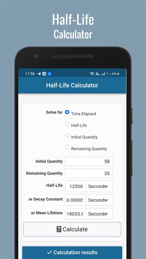 Half Life Calculator App On Amazon Appstore