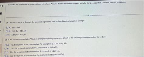 [answered] 19 O Consider The Mathematical System Defined In The Table