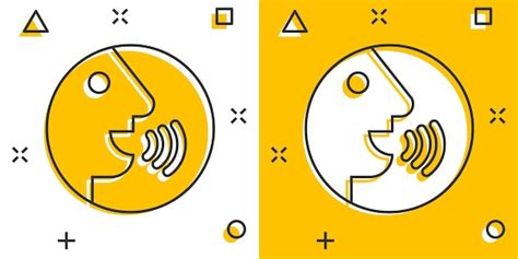 Premium Vector Voice Command With Sound Waves Icon In Comic Style Speak Control Vector Cartoon