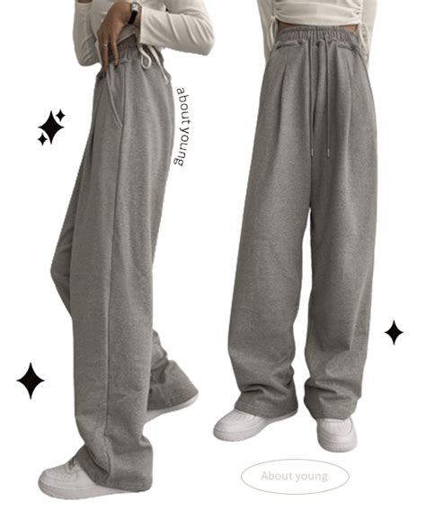 숏롱 인생핏 뉴진스 와이드핏 가을 츄리닝 바지 원턱 허리 밴딩 트레이닝팬츠 에이블리
