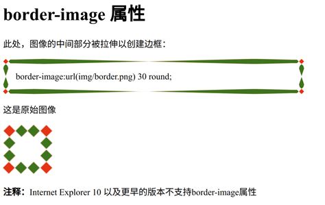 css 基础学习 242 css 拉伸边框图像border image 属性 你行网